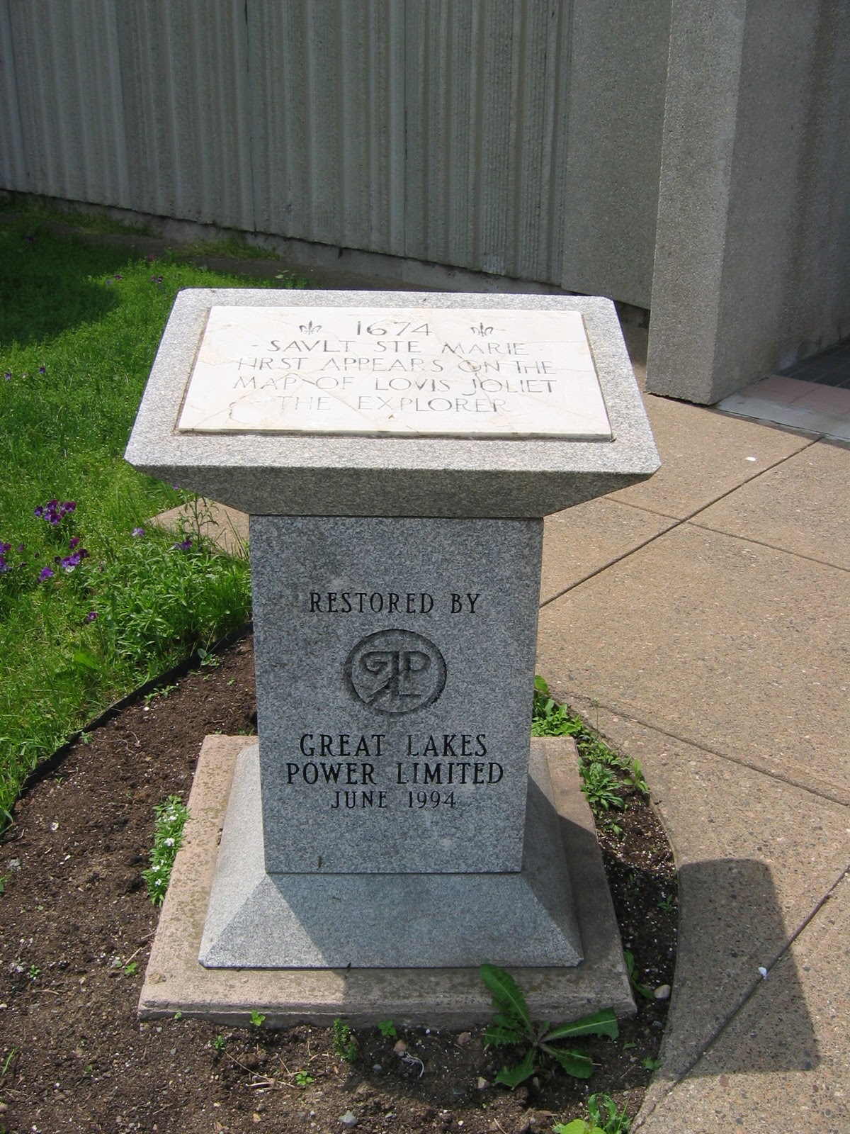 Louis Joliet Plaque - City of Sault Ste. Marie